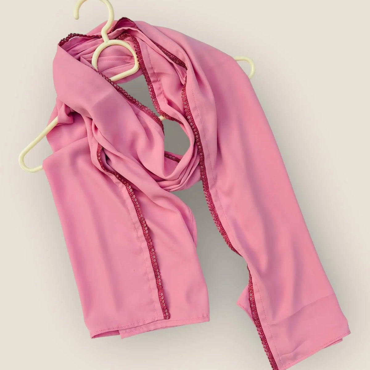 Pink Laced Hijab – Subtle Elegance by Modesty by Hoor – Modesty By Hoor